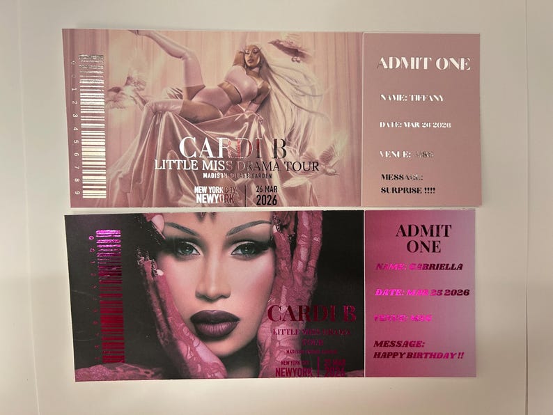 Custom Foil Concert Ticket | Personalized Event Souvenir - Etsy