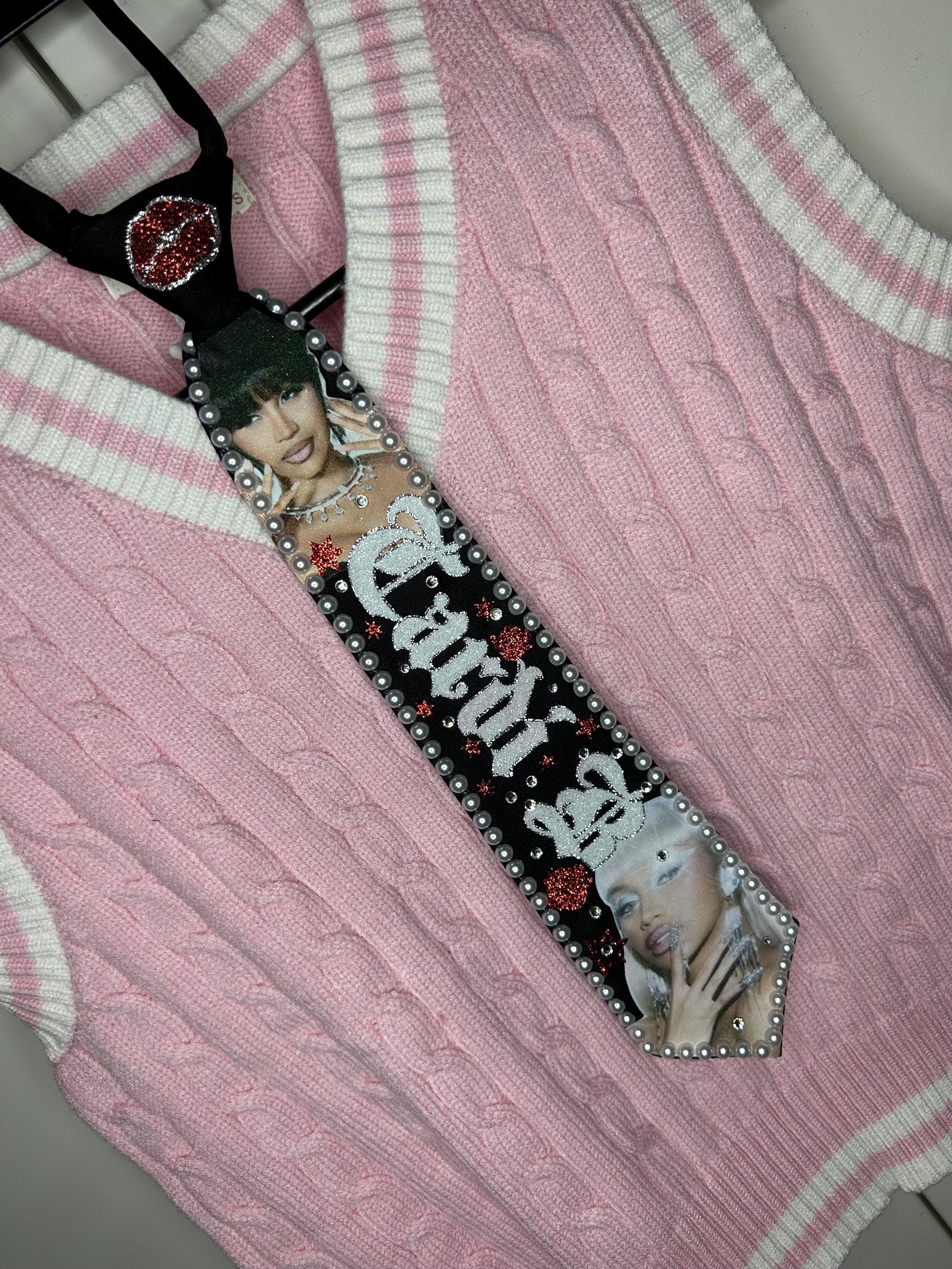 Custom Cardi B Inspired Pearl Tie - Etsy