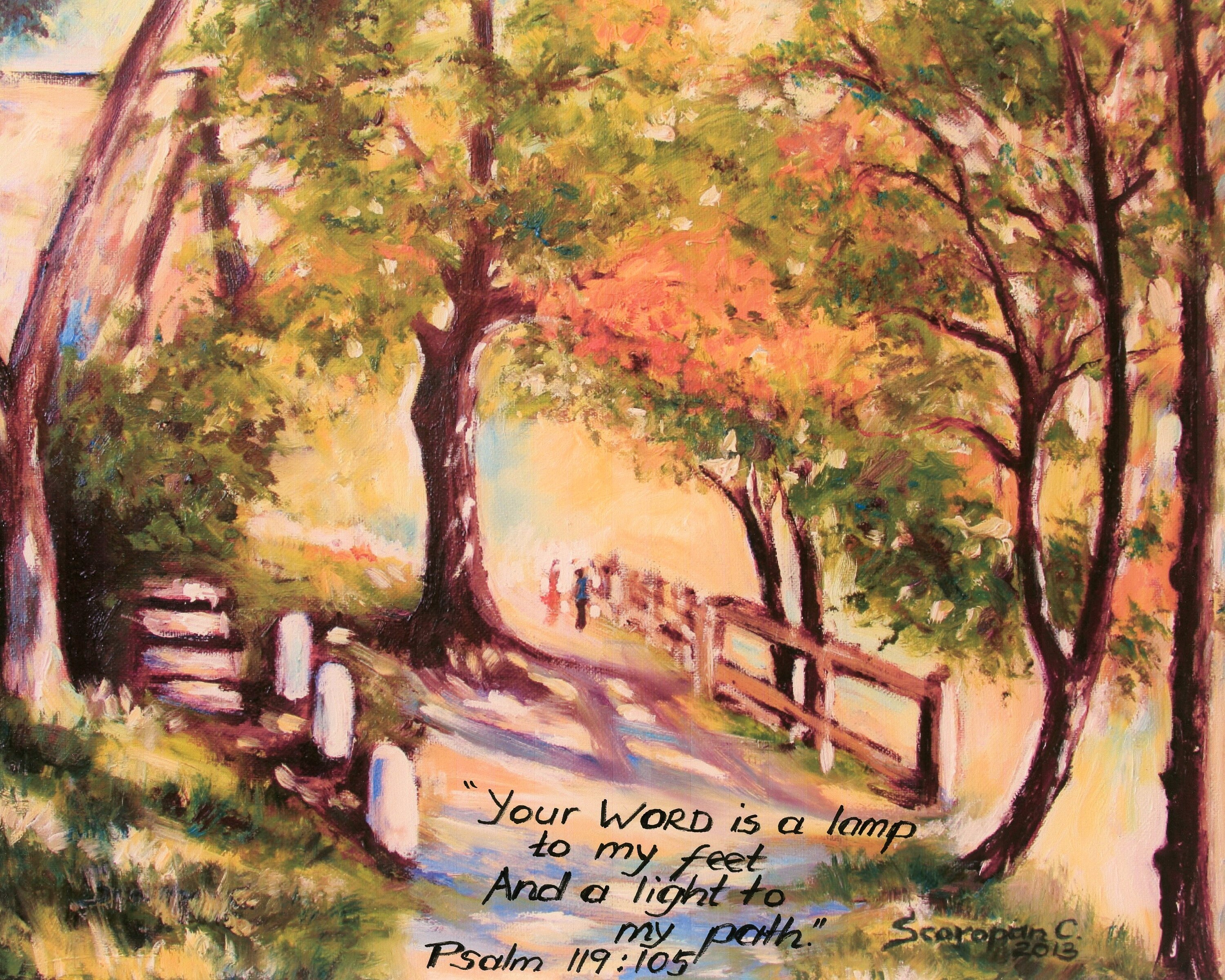 Acrylic Scripture Print Scenery Fine Art Print Psalm 119 - Etsy New Zealand