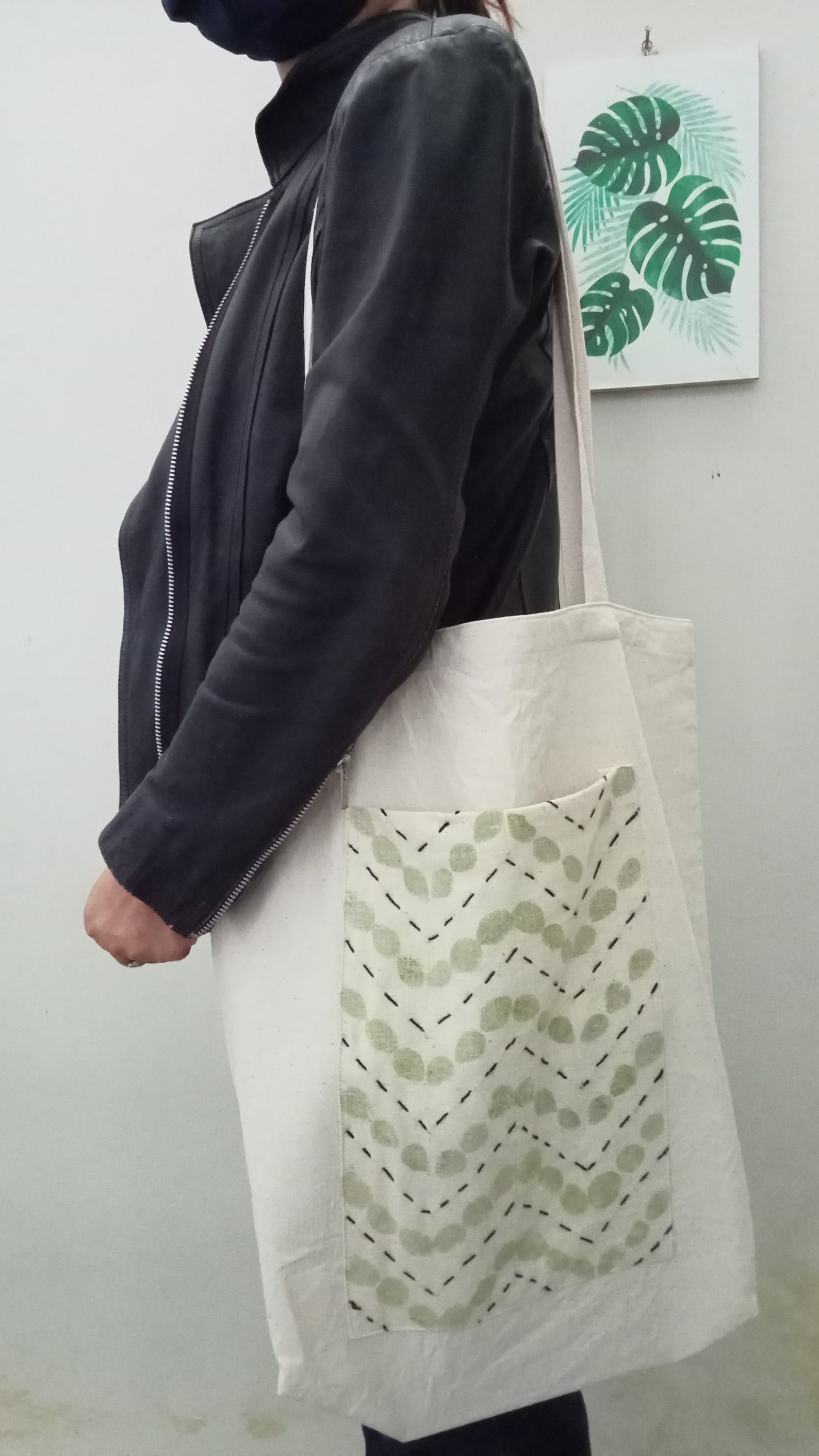 Ecoprint Tote Bag, Plant Tote, Canvas Bag, Plant Tote Bag, Tote, Tote ...