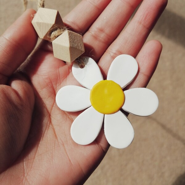 Clay Daisy Mirror - Etsy