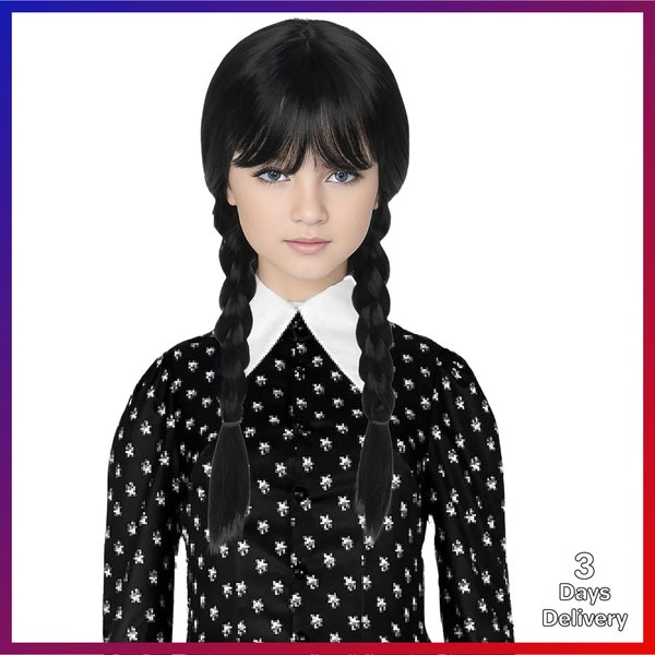 Wednesday Addams Wig Costume - Etsy