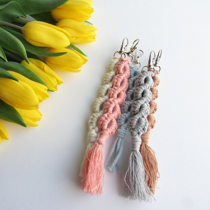 Macrame Keychain - Etsy