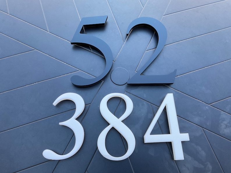 4 Inch Numbers, Mail Box Numbers, Modern House Numbers, Acrylic Numbers ...