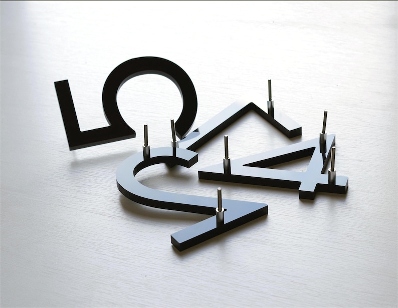 6 Inch Black House Number Acrylic Number Plastic Number - Etsy