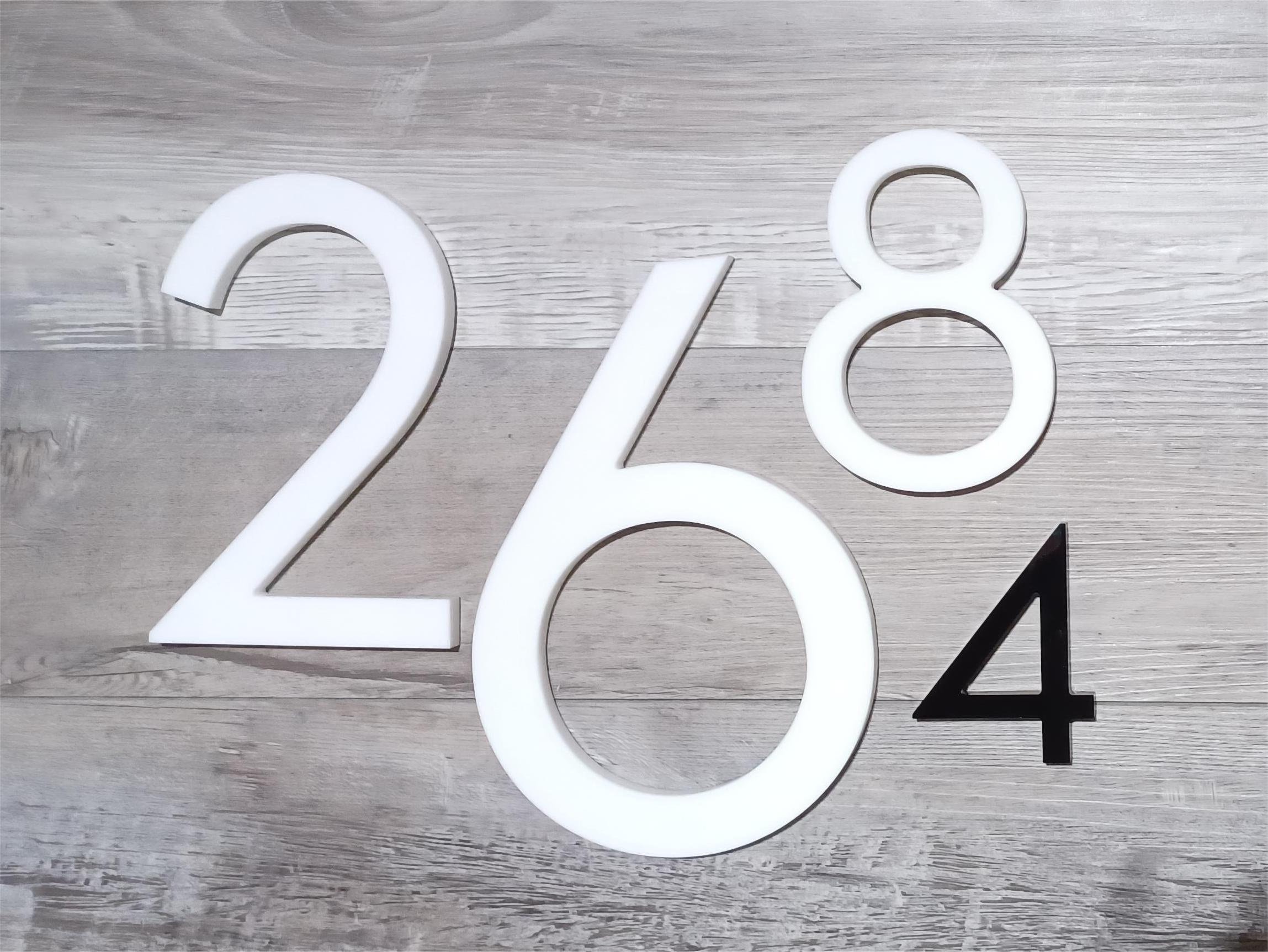 4 Inch Numbers, Mailbox Numbers, Modern House Number, Acrylic Numbers ...