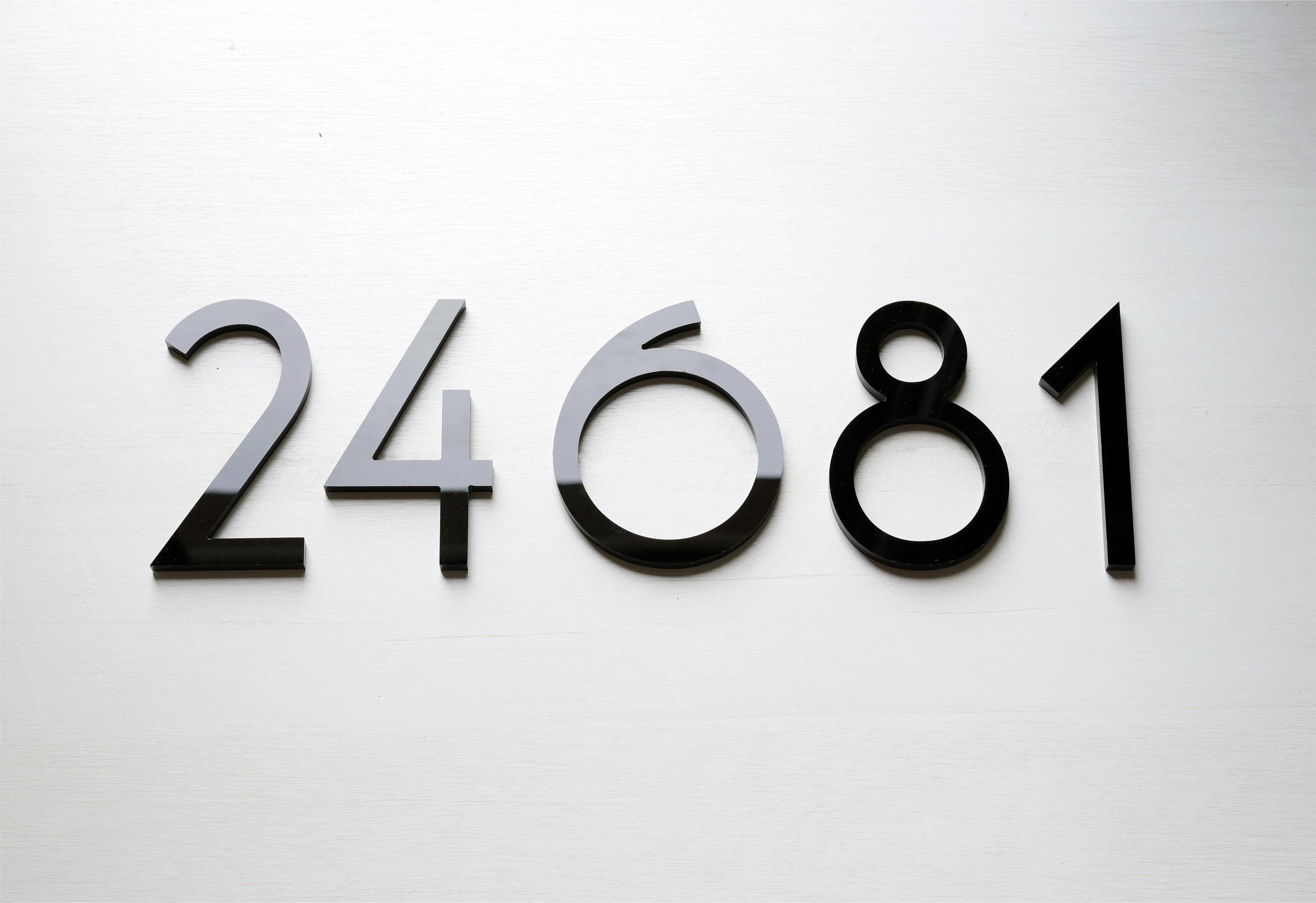 5 Inch Modern House Numbers Acrylice Numbers Stud Mounted - Etsy