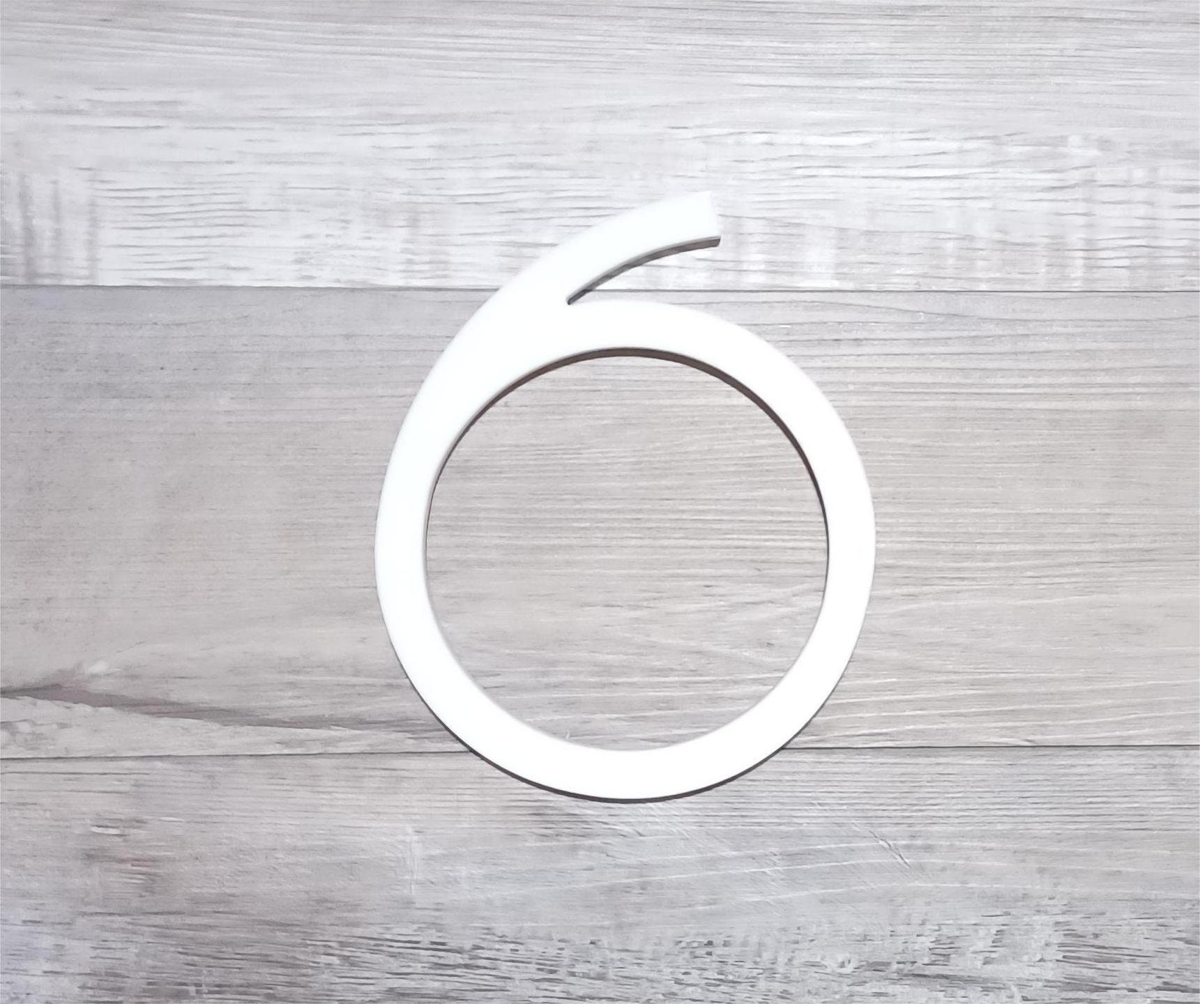 3 Inch Modern House Numbers, Acyric Numbers, Stud Mounted Metal ...