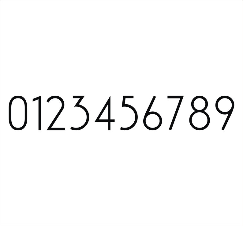 8 Inch Modern House Numbers Acrylic Numbers Plastic Number - Etsy UK