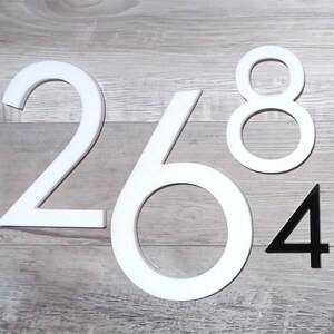 5 Inch Modern House Numbers, Acrylic Numbers, Plastic Number, Garage ...