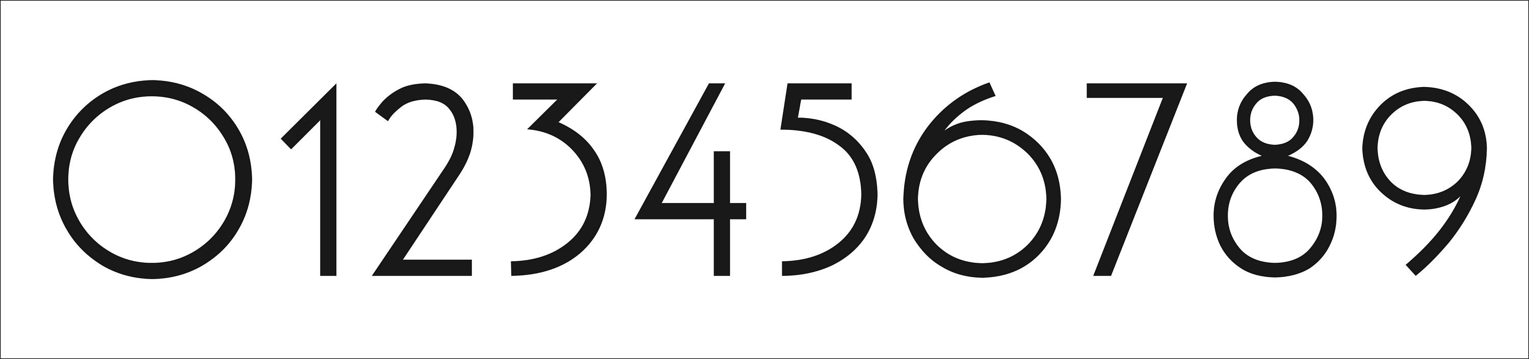 3 Inch Modern House Numbers, Acyric Numbers, Stud Mounted Metal ...