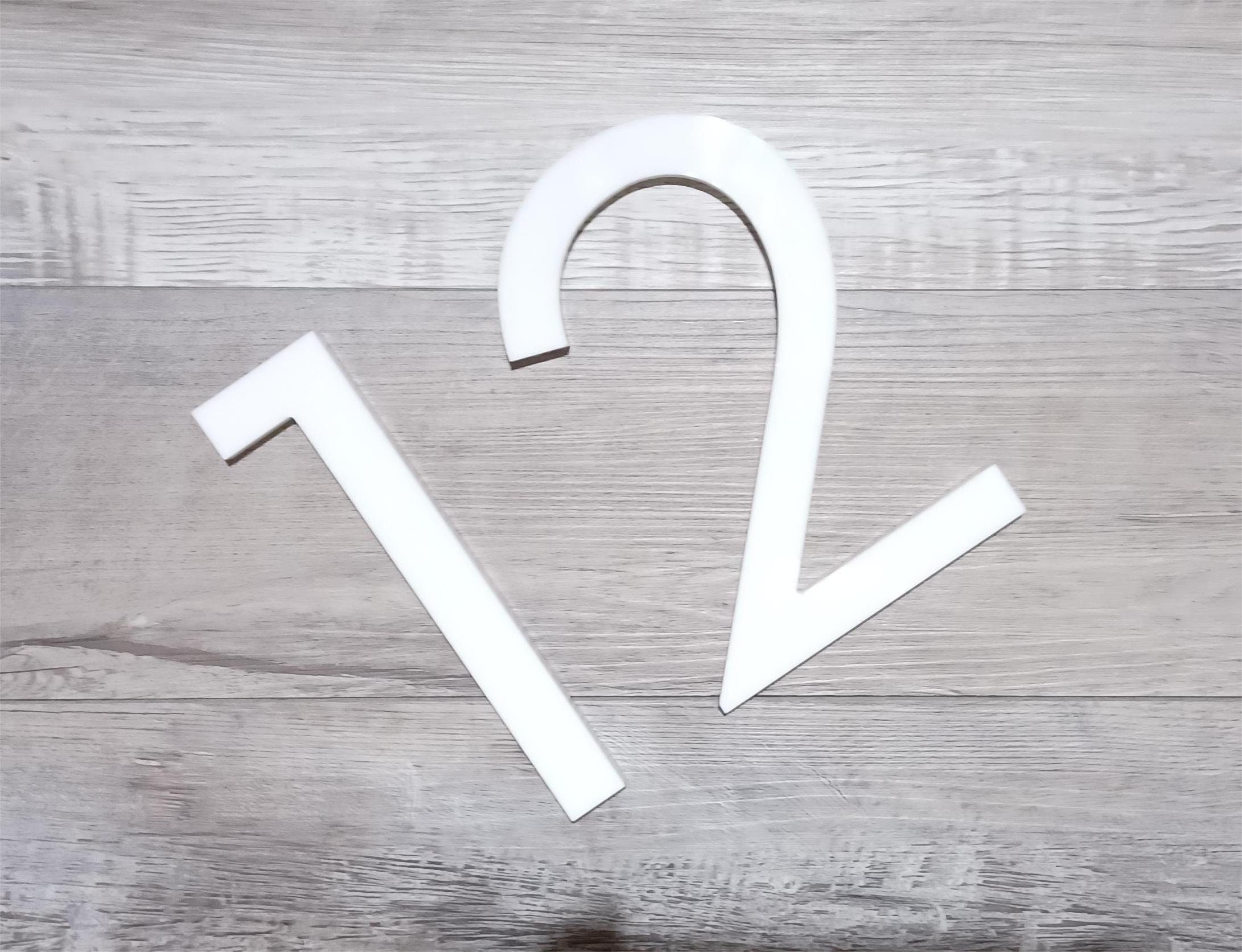 5 Inch Modern House Numbers, Acrylic Numbers, Plastic Number, Garage ...