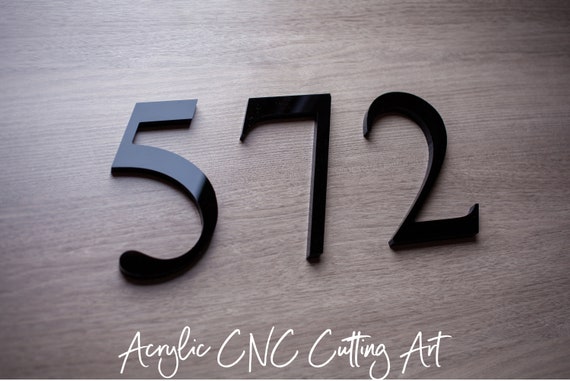 3 Inch Modern House Numbers Acrylic Numbers Plastic Number | Etsy