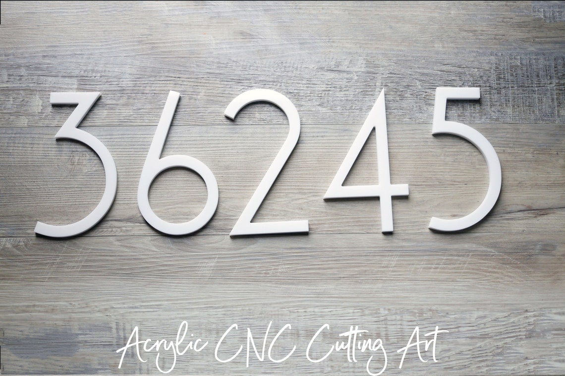 6 Inch House Numbers Acrylic Numbers Plastic Number Garage | Etsy