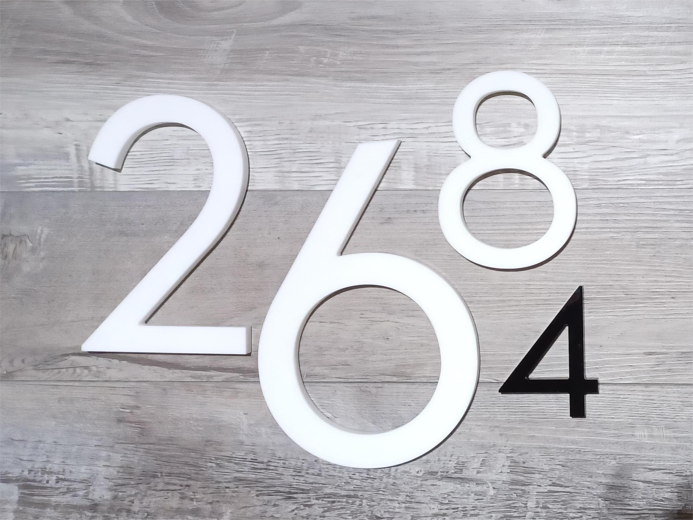 12 Inch Big House Numbers, Acrylic Numbers, Plastic Number, Garage ...