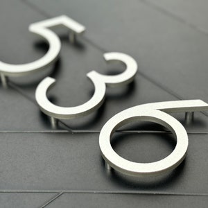 6 Inch Metal Numbers, Aluminum Numbers, Modern House Number, Garage ...
