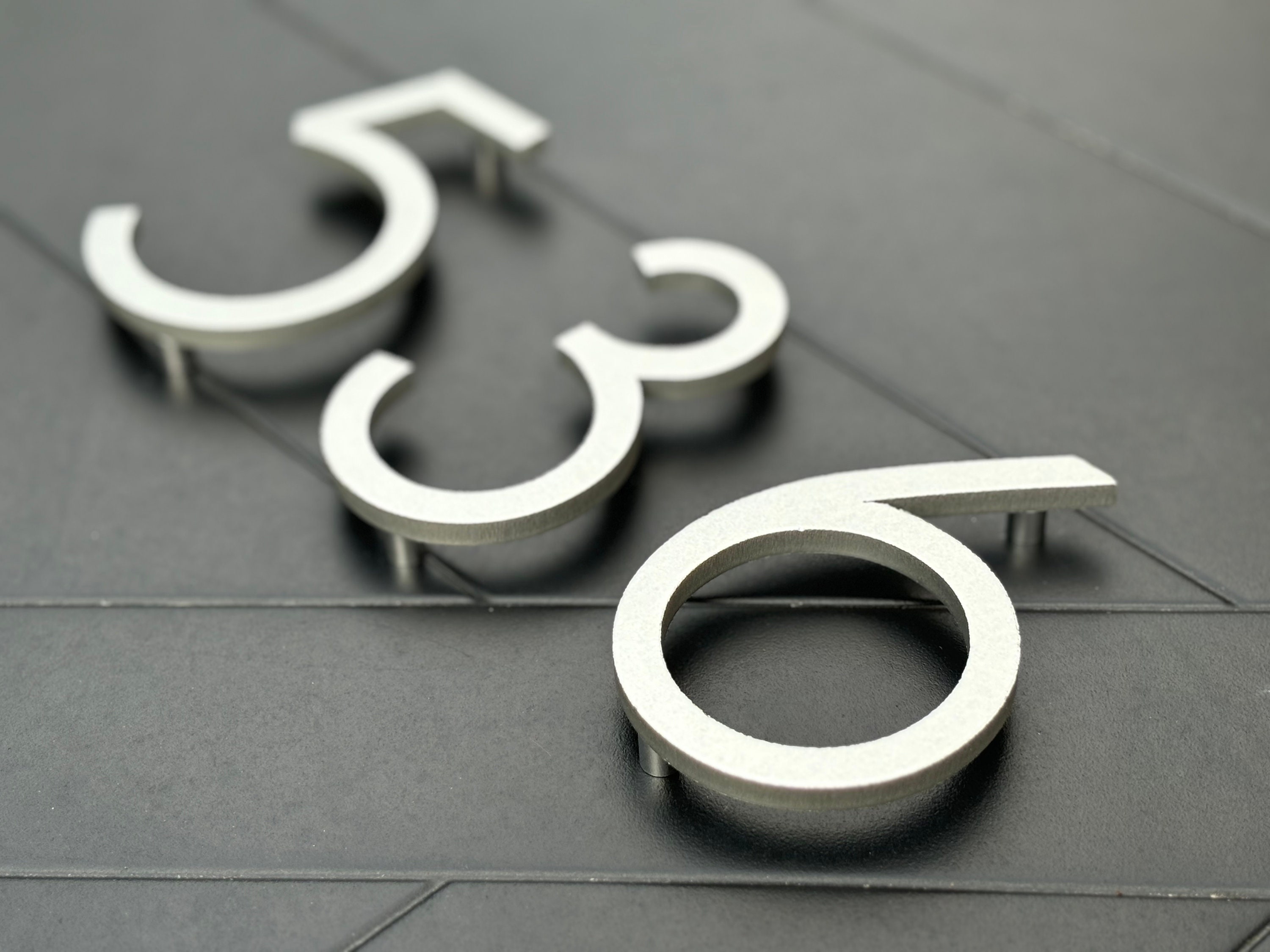 4 Inch Metal Numbers, Aluminum Numbers, Mailbox Numbers, Modern House ...