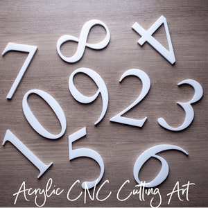 10 Inch Modern House Numbers Acrylic Numbers Plastic Number | Etsy