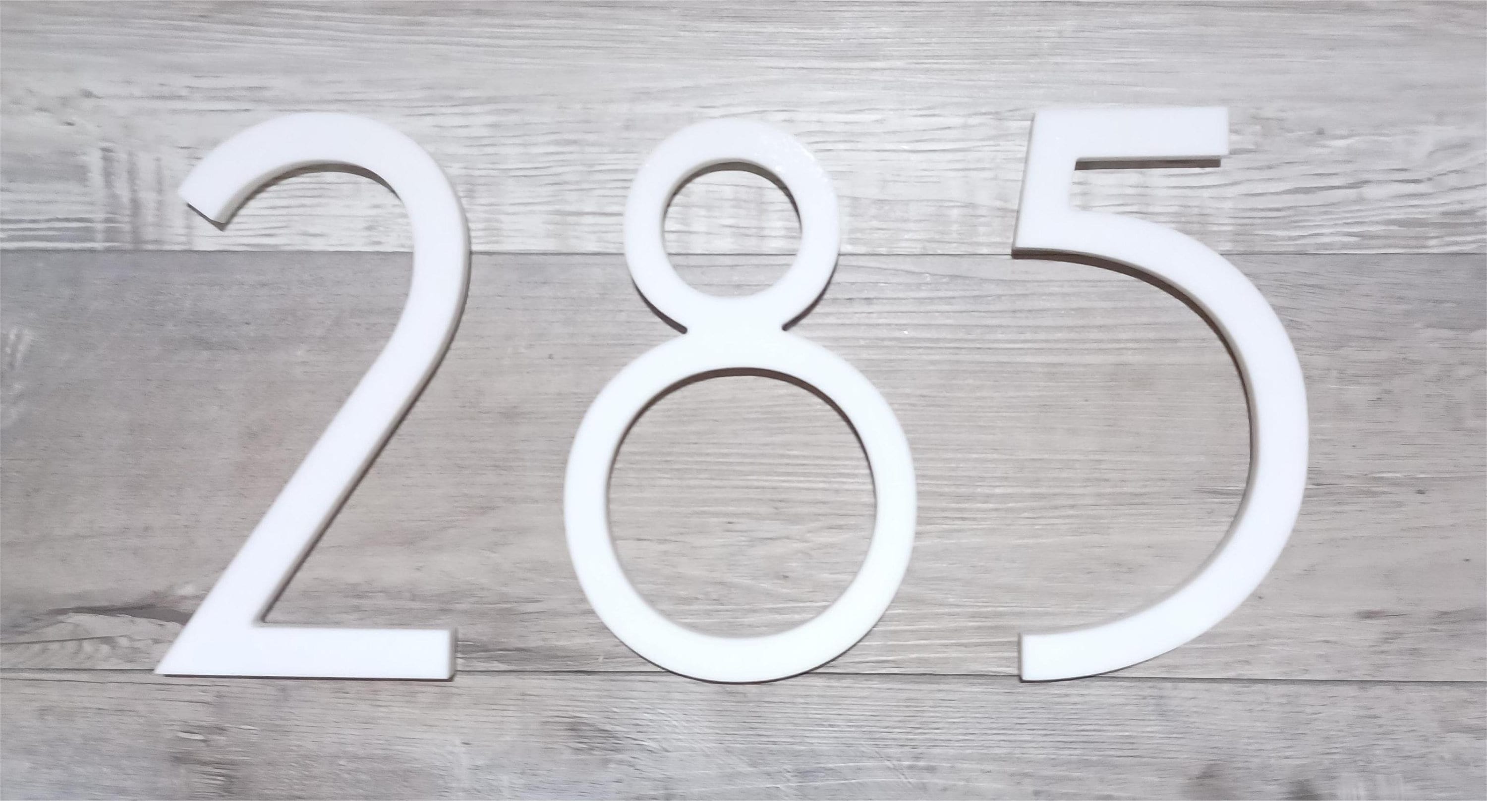 3 Inch Modern House Numbers, Acyric Numbers, Stud Mounted Metal ...