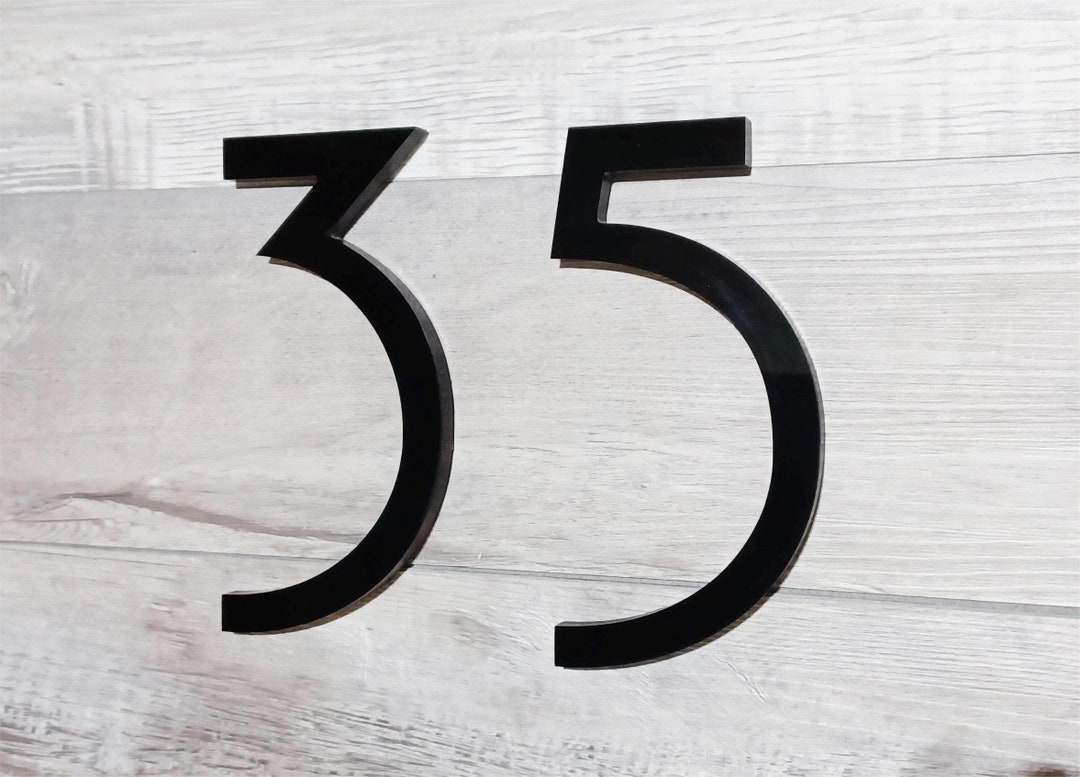 12 Inch Big House Numbers, Acrylic Numbers, Big House Numbers, Address ...