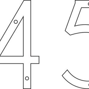 4 Inch Metal Numbers, Aluminum Numbers, Mailbox Numbers, Modern House ...