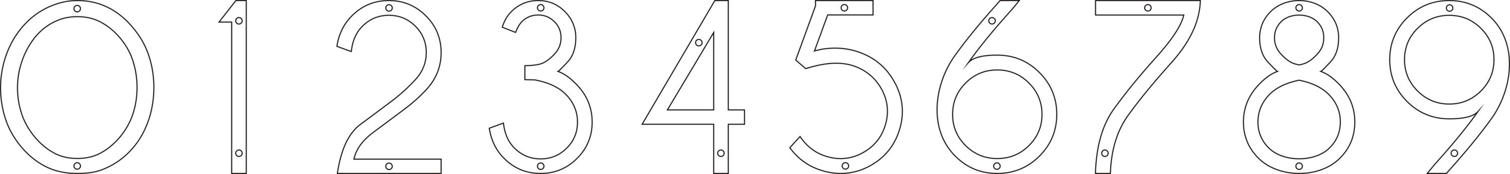 4 Inch Metal Numbers, Aluminum Numbers, Mailbox Numbers, Modern House ...