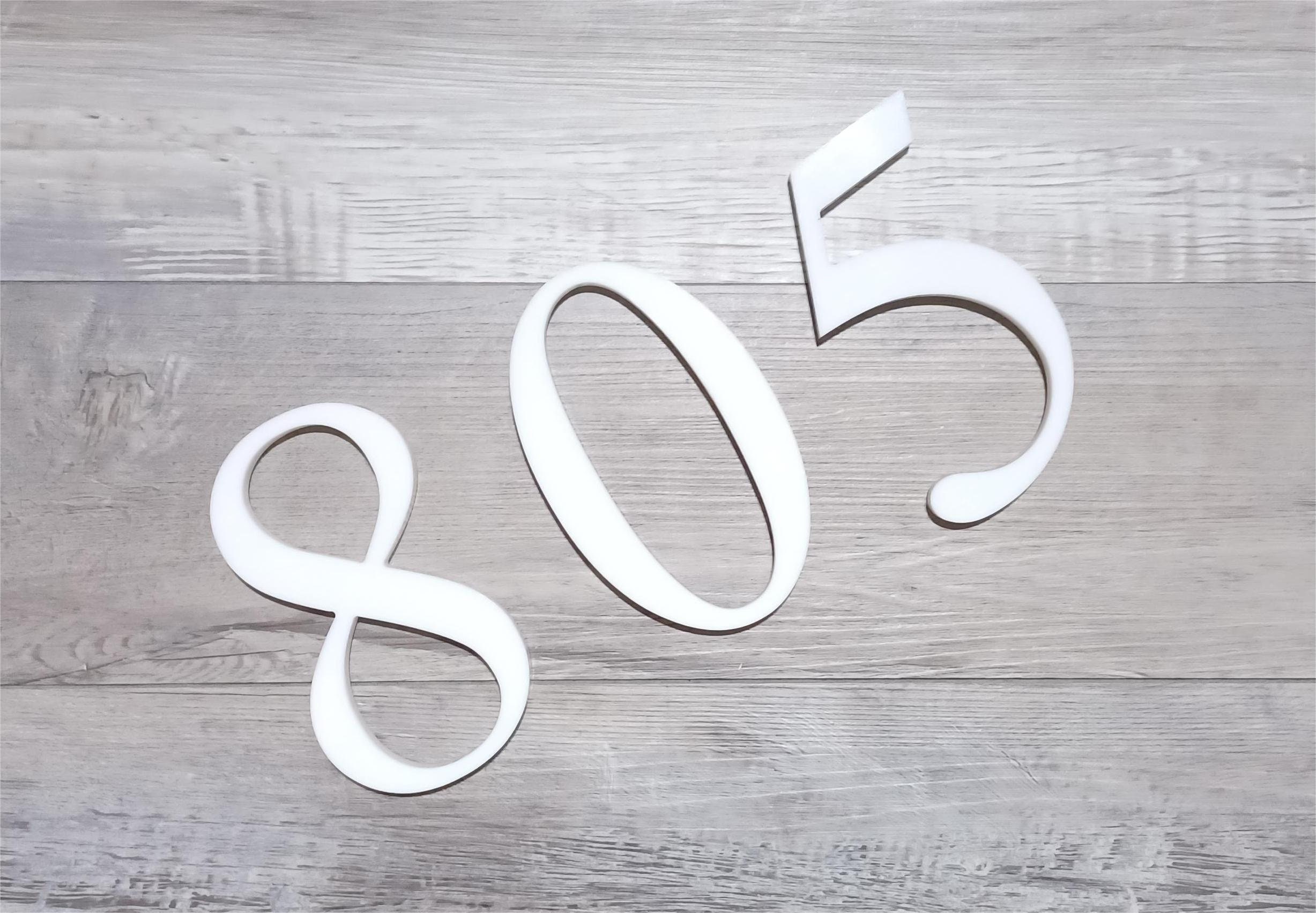 12 Inch Modern House Numbers, Acrylic Numbers, Acrylic Number, Big ...