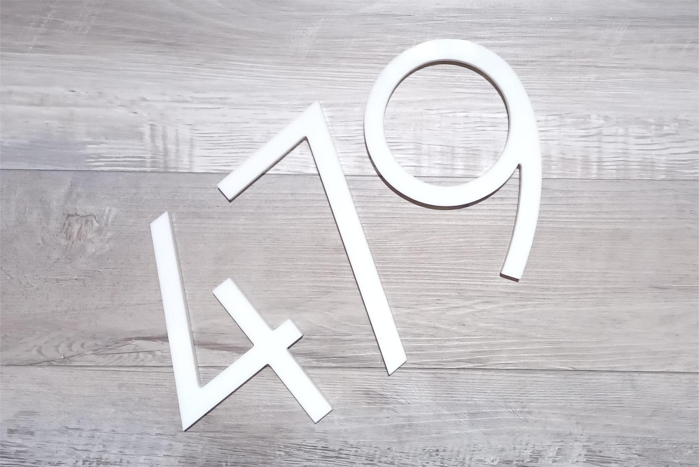 6'' Modern House Numbers, Townhouse Numbers, Acrylic Numbers, Office ...