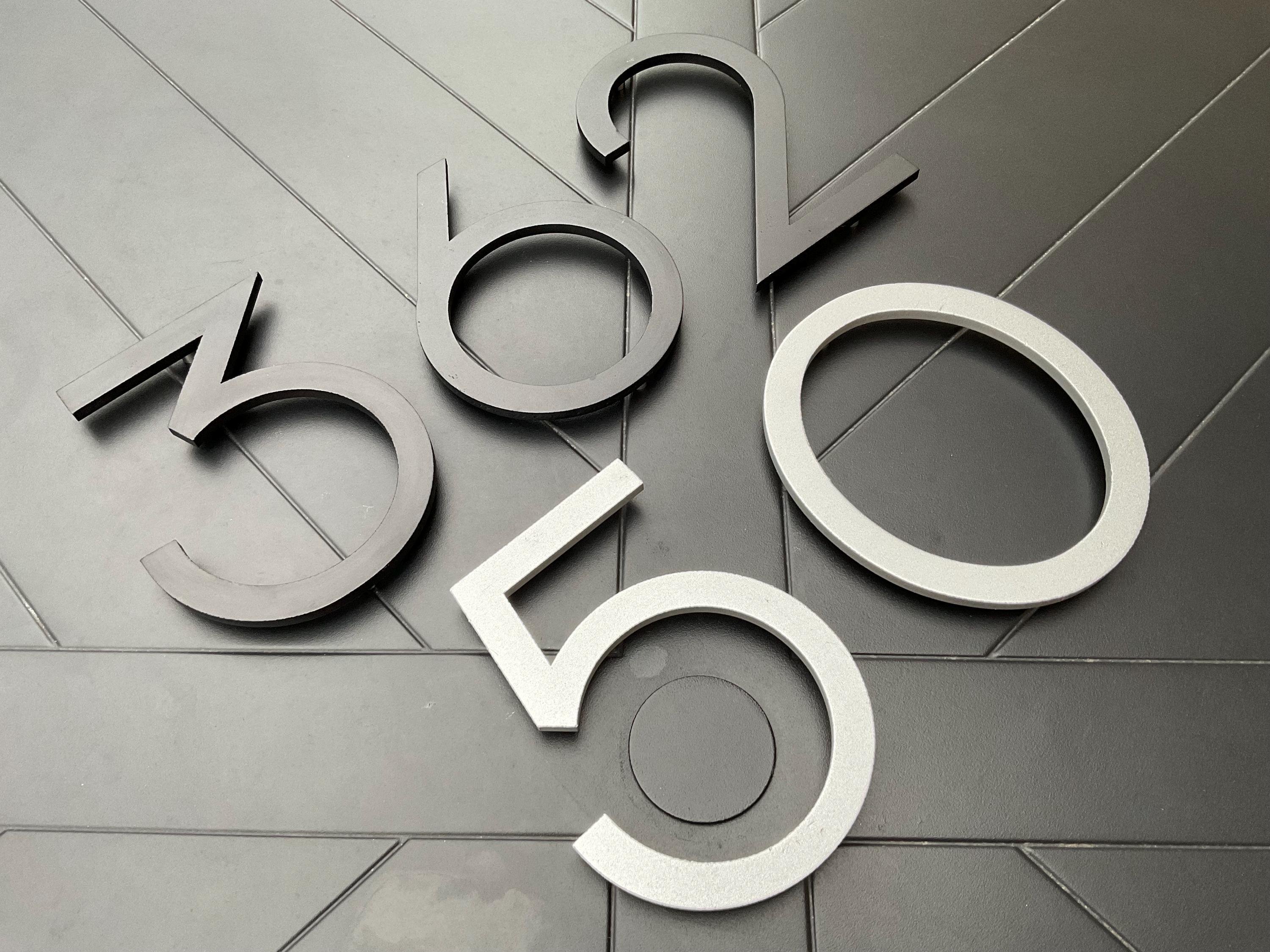 4 Inch Metal Numbers, Aluminum Numbers, Mailbox Numbers, Modern House ...