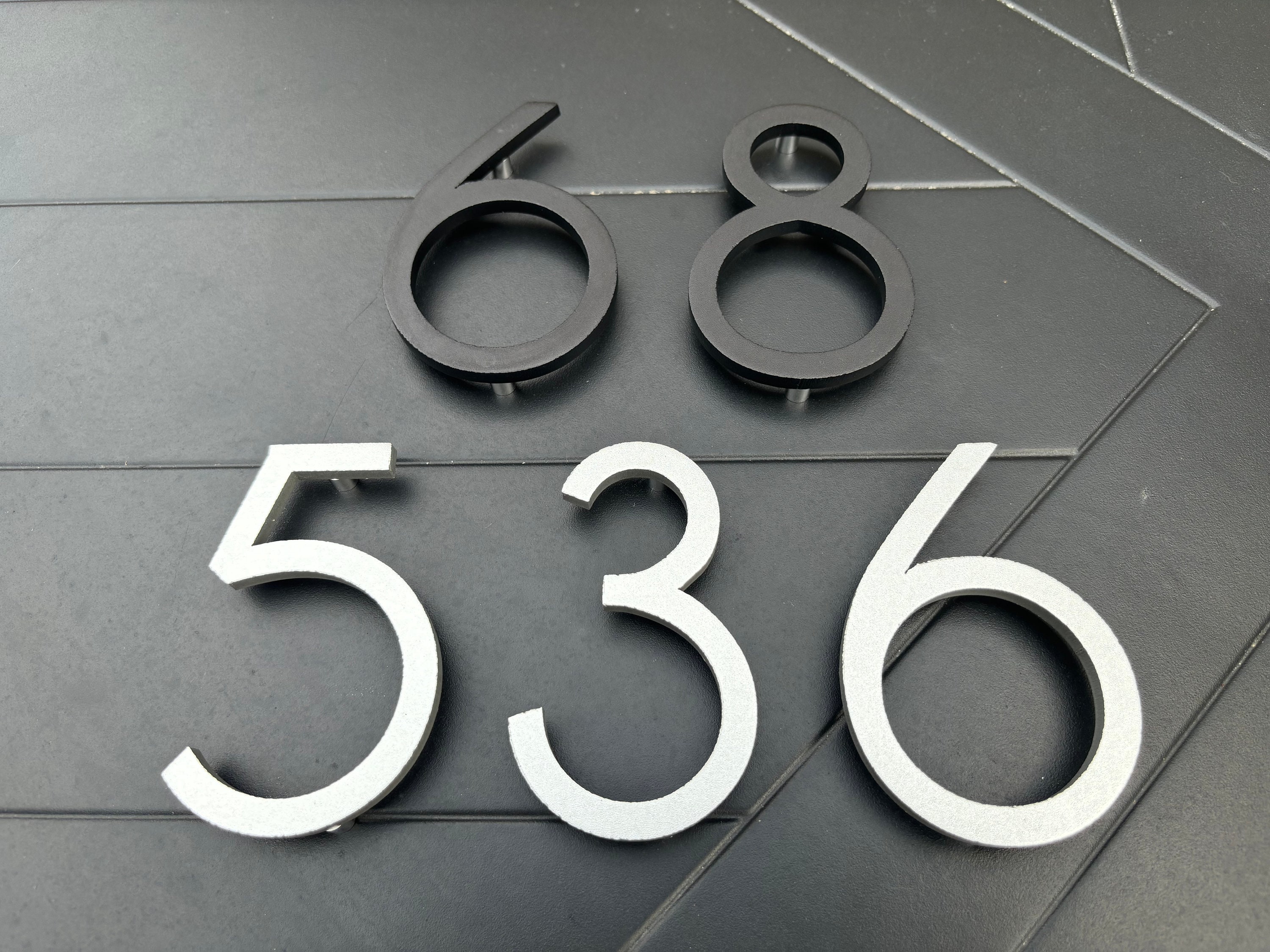 4 Inch Metal Numbers, Aluminum Numbers, Mailbox Numbers, Modern House ...