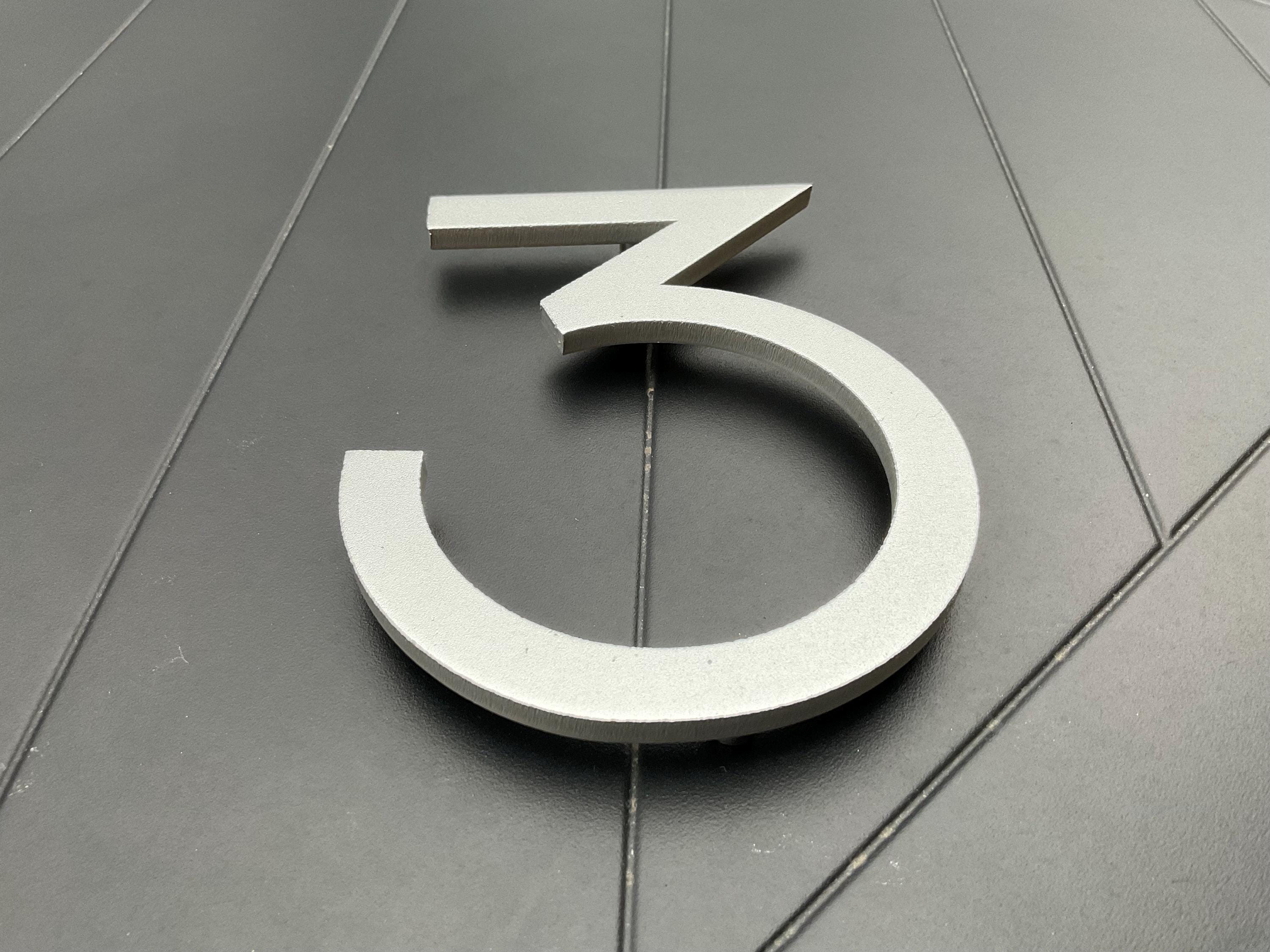 4 Inch Metal Numbers, Aluminum Numbers, Mailbox Numbers, Modern House ...