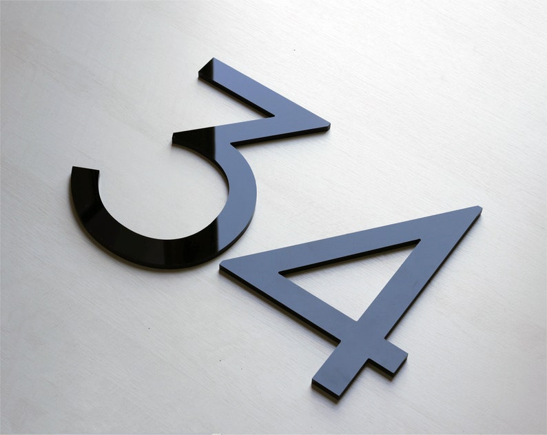 12 Inch Big House Numbers, Acrylic Numbers, Plastic Number, Garage ...