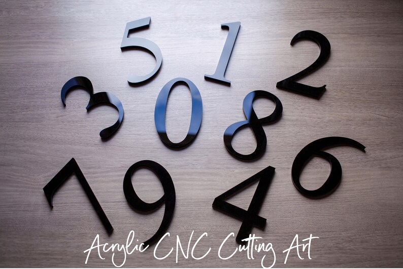 10 Inch Modern House Numbers Acrylic Numbers Plastic Number | Etsy