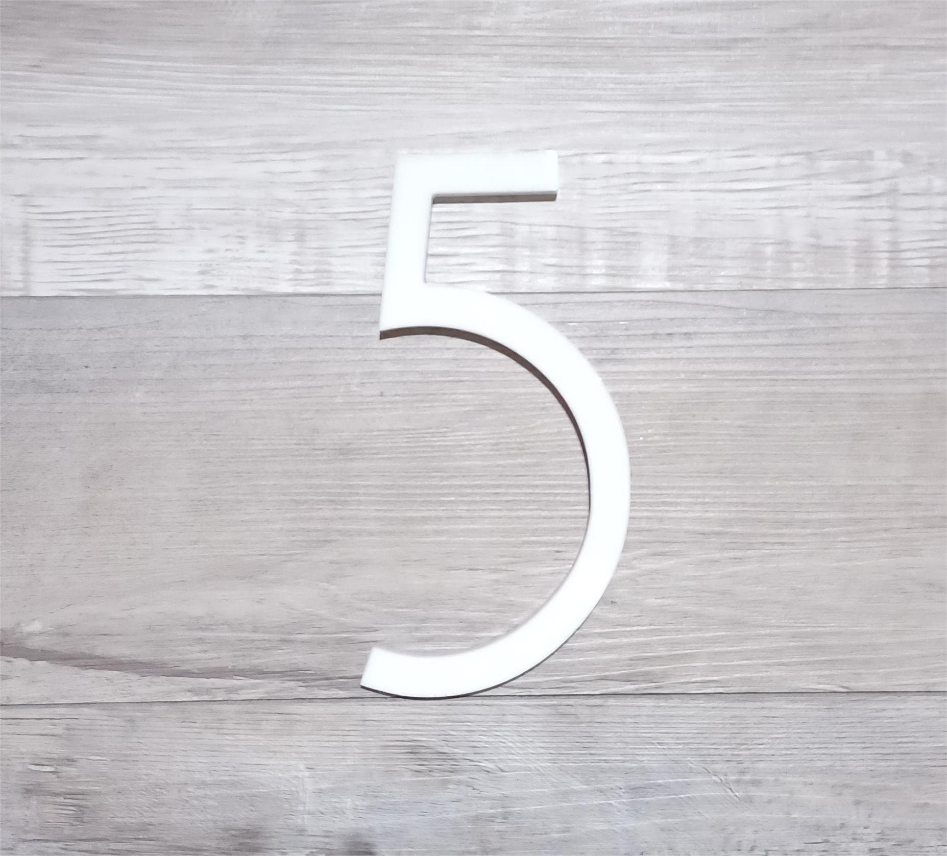 6 Inch House Numbers, Acrylic Numbers, Plastic Number, Garage Number ...