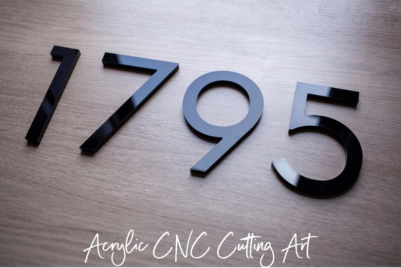 6 Inch Black House Number Acrylic Number Plastic Number | Etsy