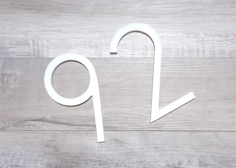 10 Inch Modern House Number, Acrylic Number, Plastic Number, Garage ...