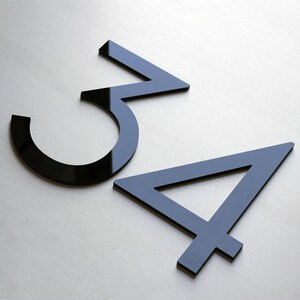 5 Inch Modern House Numbers, Acrylic Numbers, Plastic Number, Garage ...