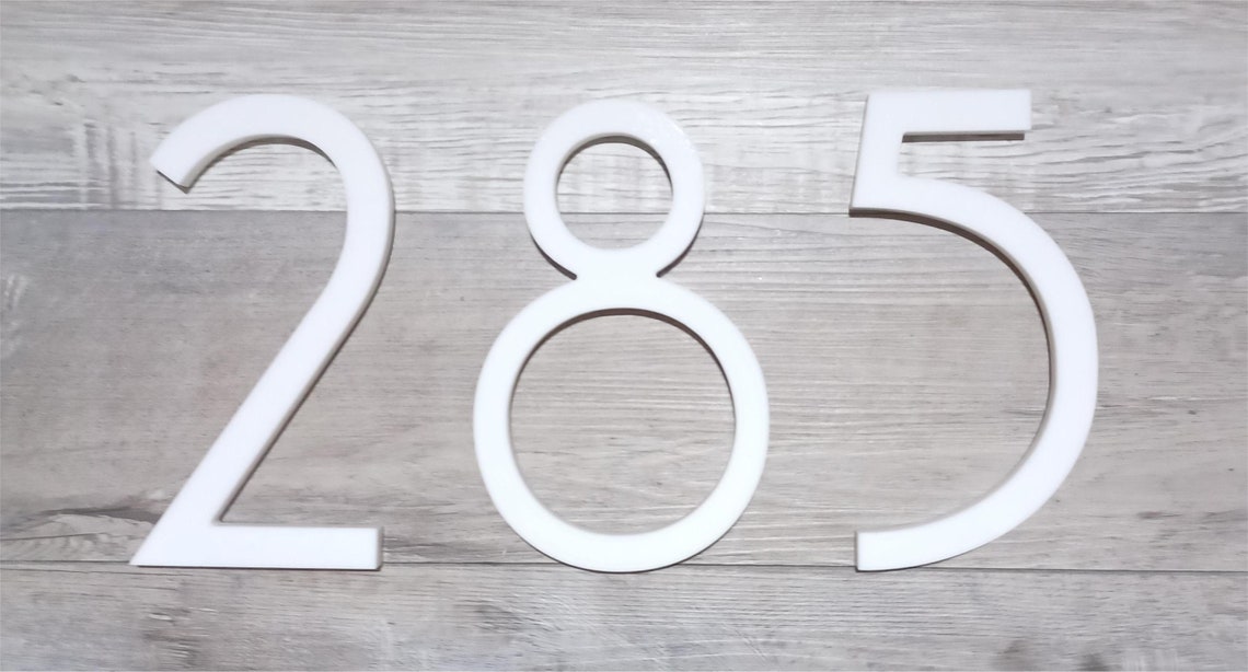 6'' Modern House Numbers Townhouse Numbers Acrylic - Etsy
