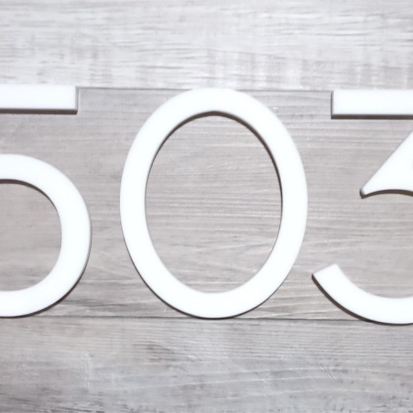 8 Inch Modern House Numbers - Etsy