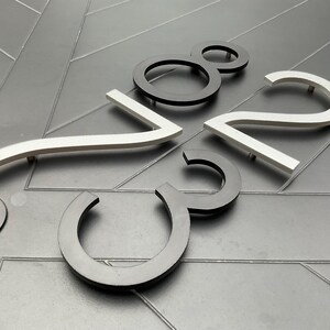 6 Inch Metal Numbers, Aluminum Numbers, Modern House Number, Garage ...