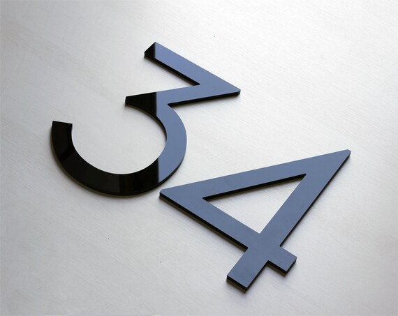 10 Inch Modern House Number Acrylic Number Plastic Number - Etsy