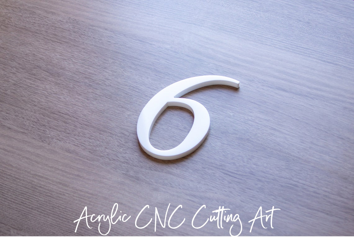 3 Inch Modern House Numbers Acrylic Numbers Plastic Number | Etsy