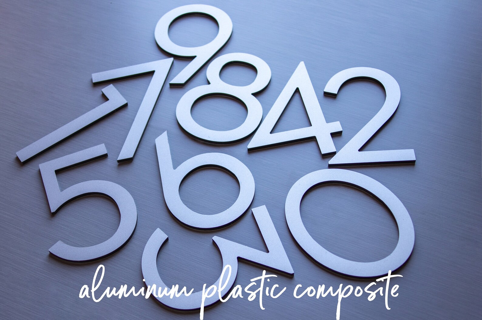 6'' Modern House Numbers Townhouse Numbers Aluminum | Etsy