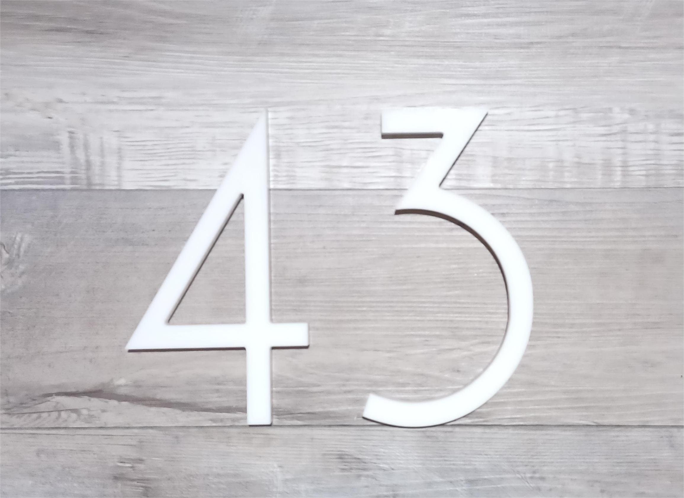 10 Inch Modern House Number, Acrylic Number, Plastic Number, Garage ...