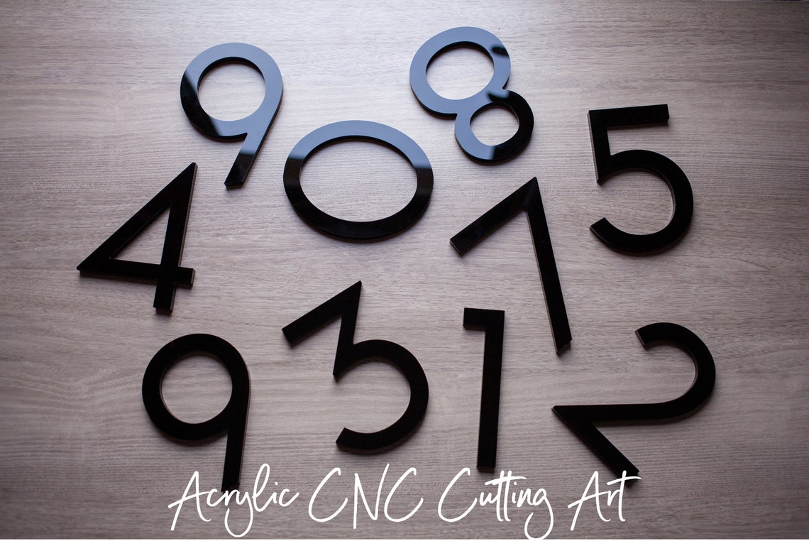 12 inch Big House Numbers Acrylic Numbers Plastic Number | Etsy