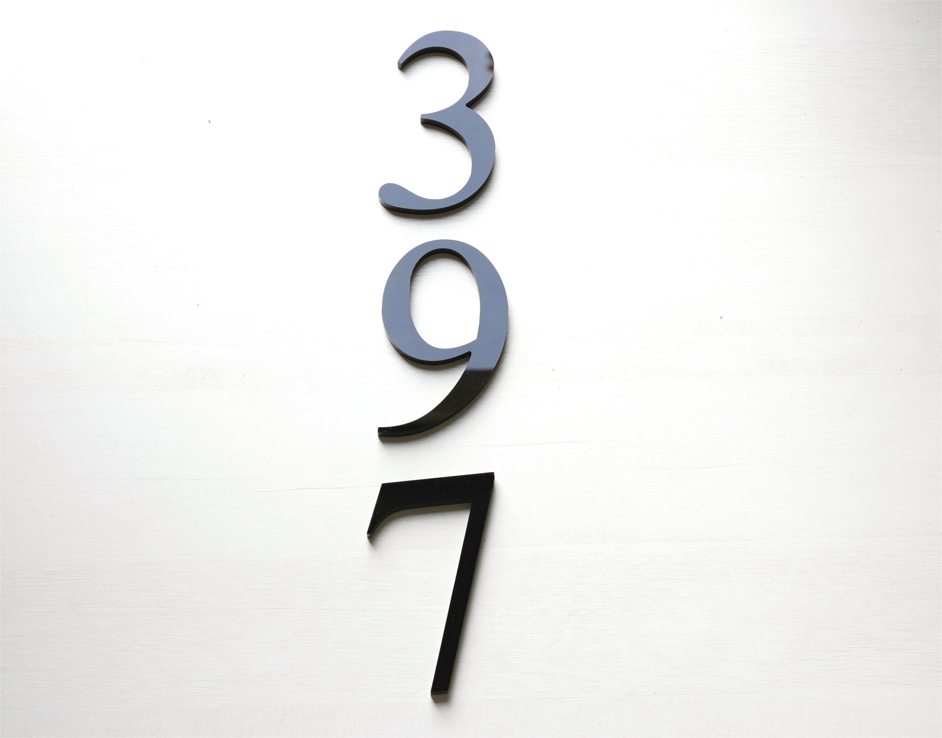 3 Inch Modern House Numbers, Acrylic Numbers, Plastic Number, Floating ...