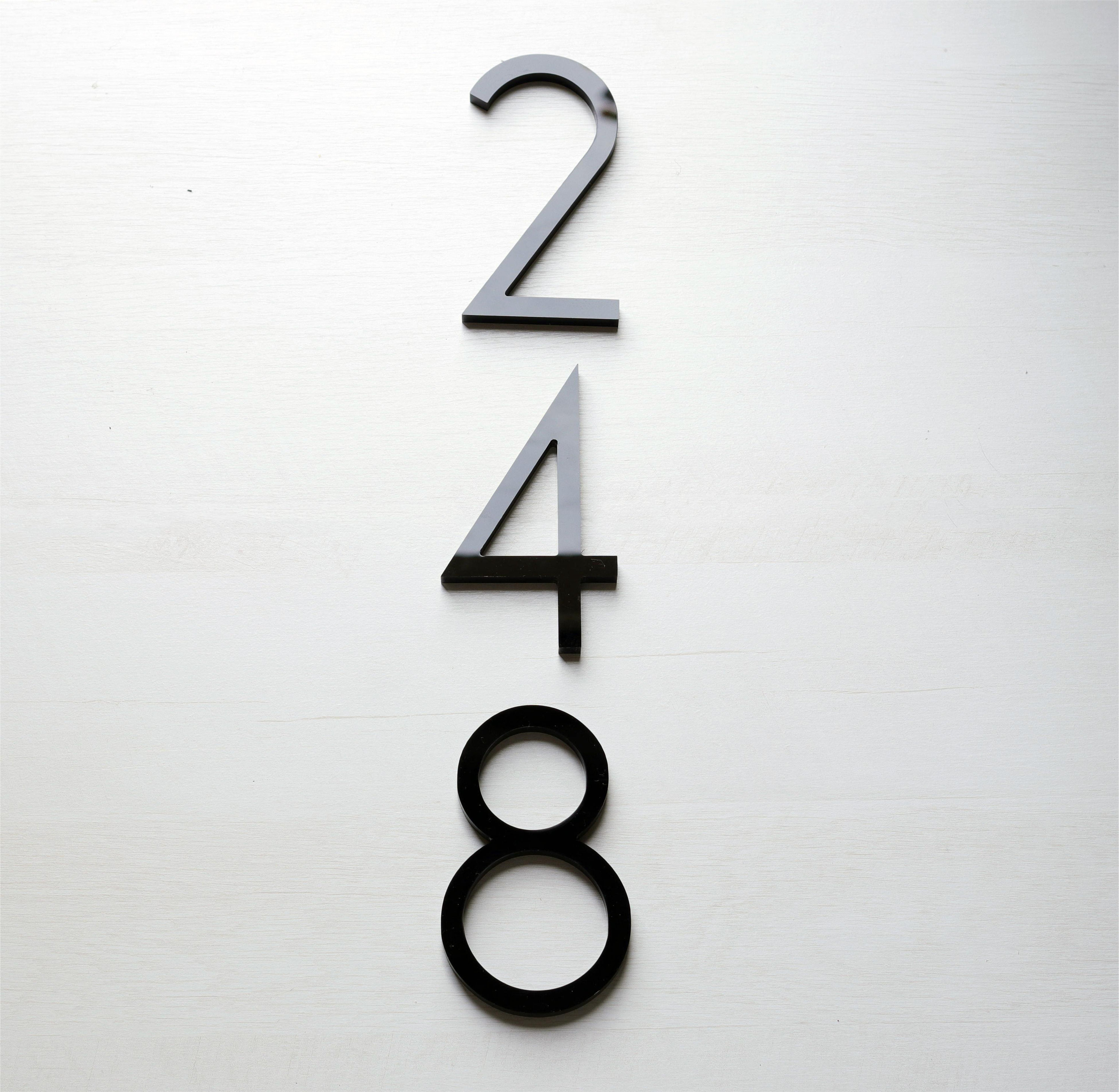 4 Inch Numbers, Mailbox Numbers, Modern House Number, Acrylic Numbers ...