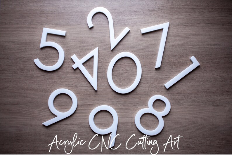 6 Inch Black House Number Acrylic Number Plastic Number | Etsy