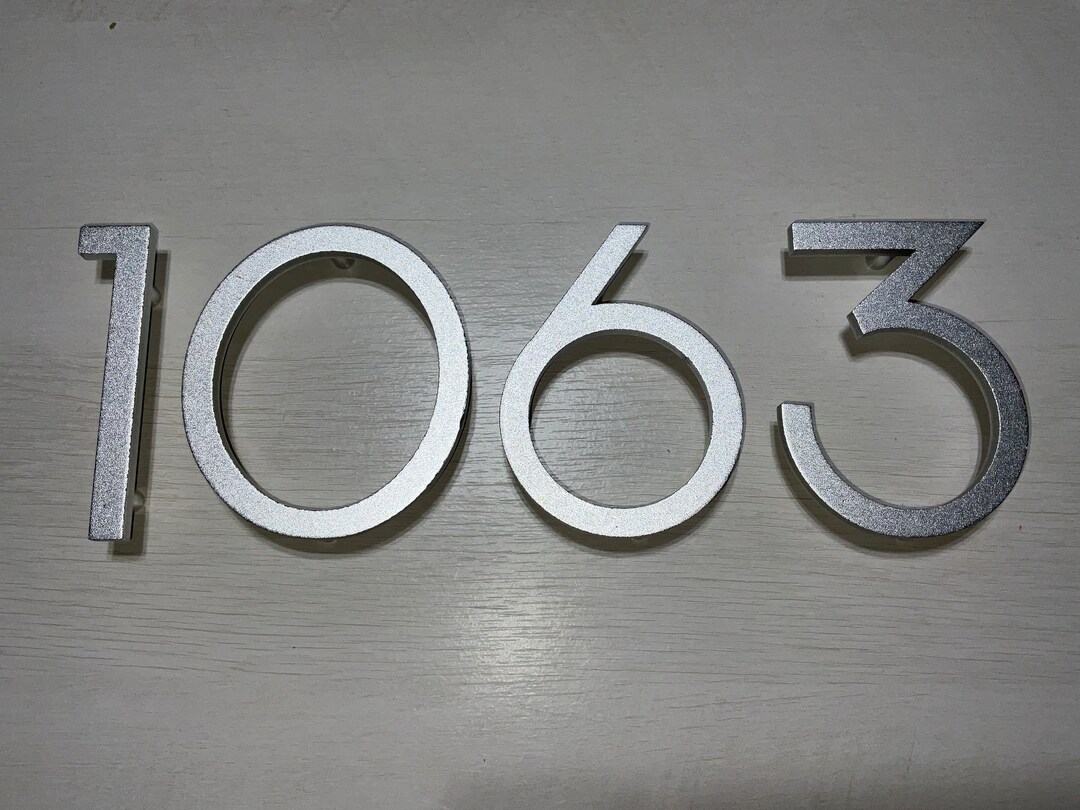6 Inch Metal Numbers, Aluminum Numbers, Modern House Number, Garage ...