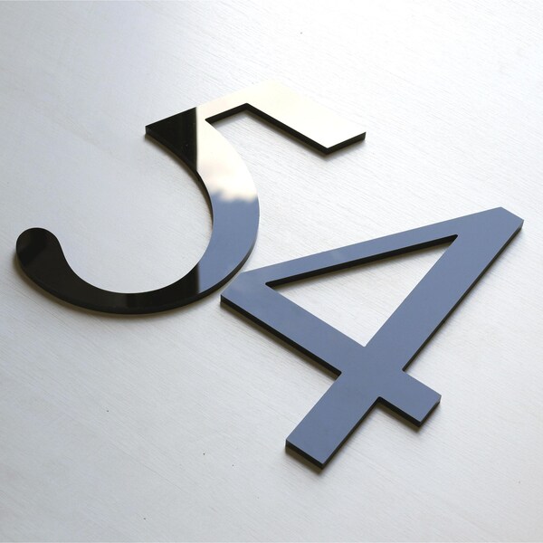 Modern 10 Inch Floating House Numbers - Etsy